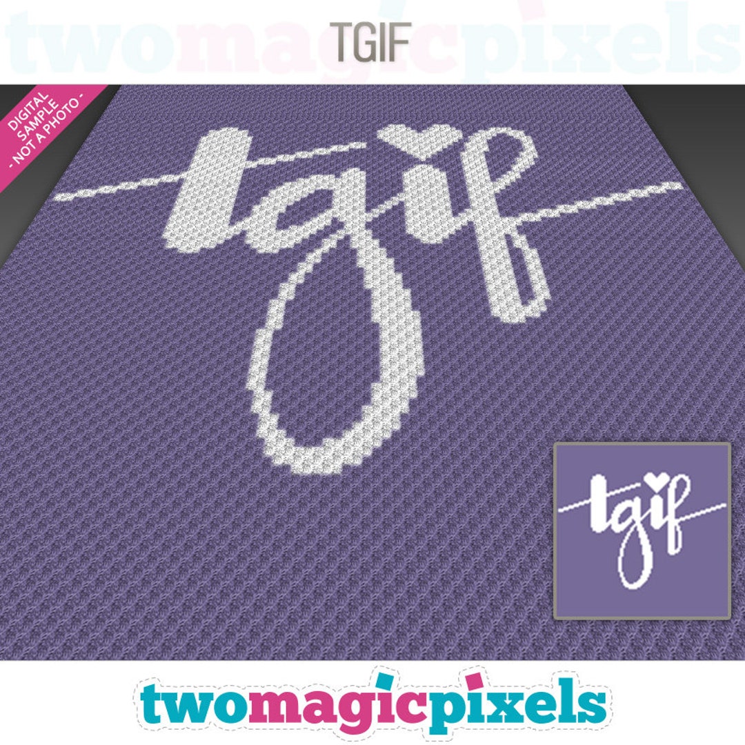 TGIF Graph for Crochet (c2c/mini C2c, Sc/ Hdc/dc/tss), Cross Stitch ...