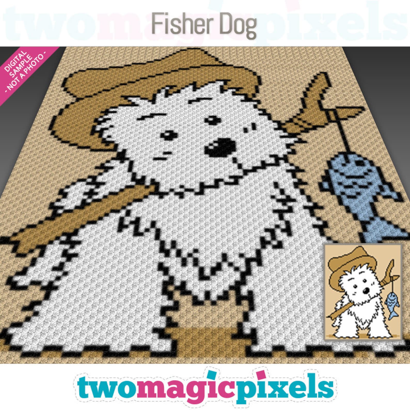 Fisher Dog Crochet Graph c2c Mini C2c Sc Hdc Dc Tss - Etsy