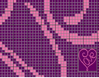 Sewing & Fiber Crochet Kits & How To Graph Written Text MiniC2C Kisses ...