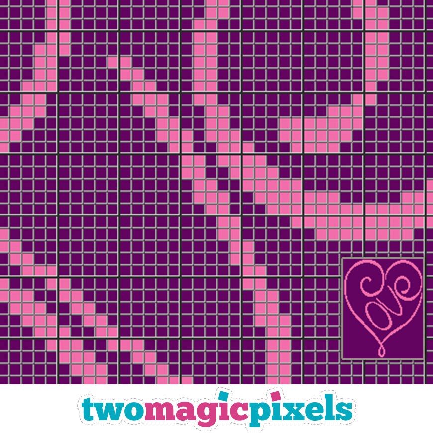 Love Heart Crochet Pattern, C2C Graphgan PDF, Valentine's Day Blanket ...