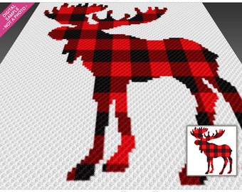 Buffalo Safari Silhouette Graph for Crochet c2c, Mini C2c, Sc, Hdc, Dc ...