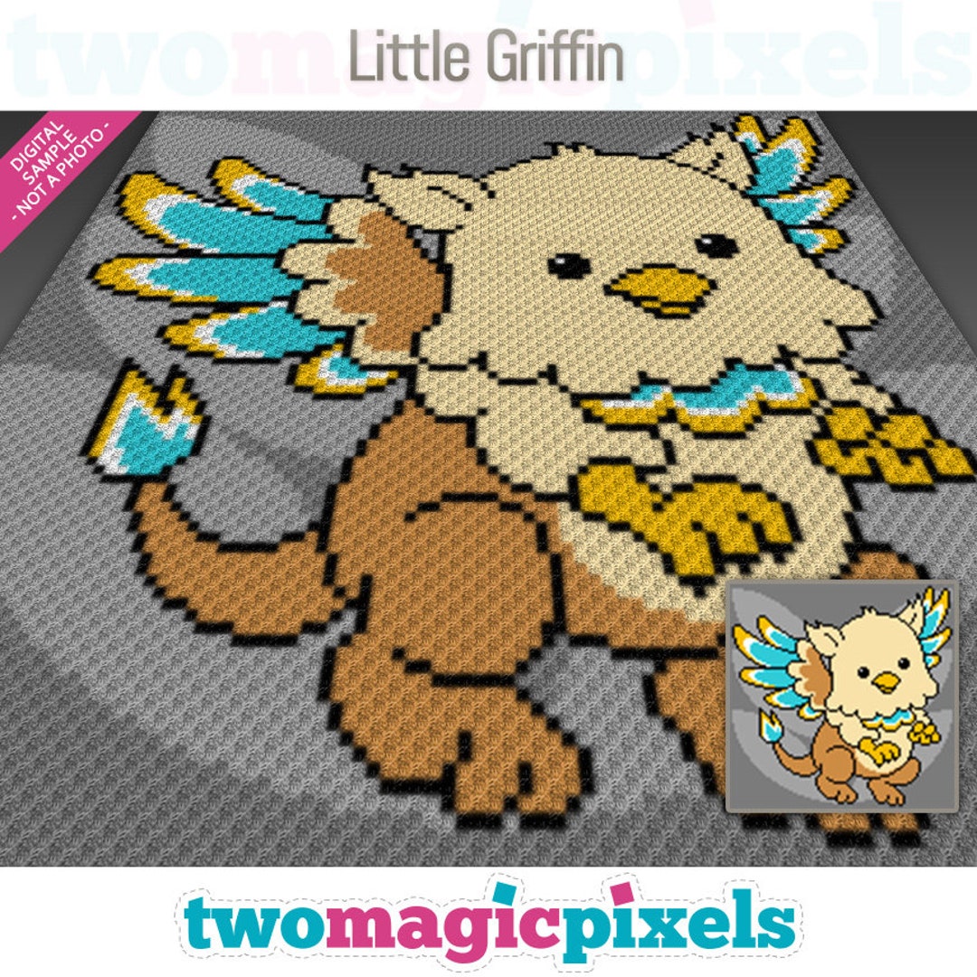 Little Griffin Crochet Graph (c2c, Mini C2c, Sc, Hdc, Dc, Tss), Cross ...