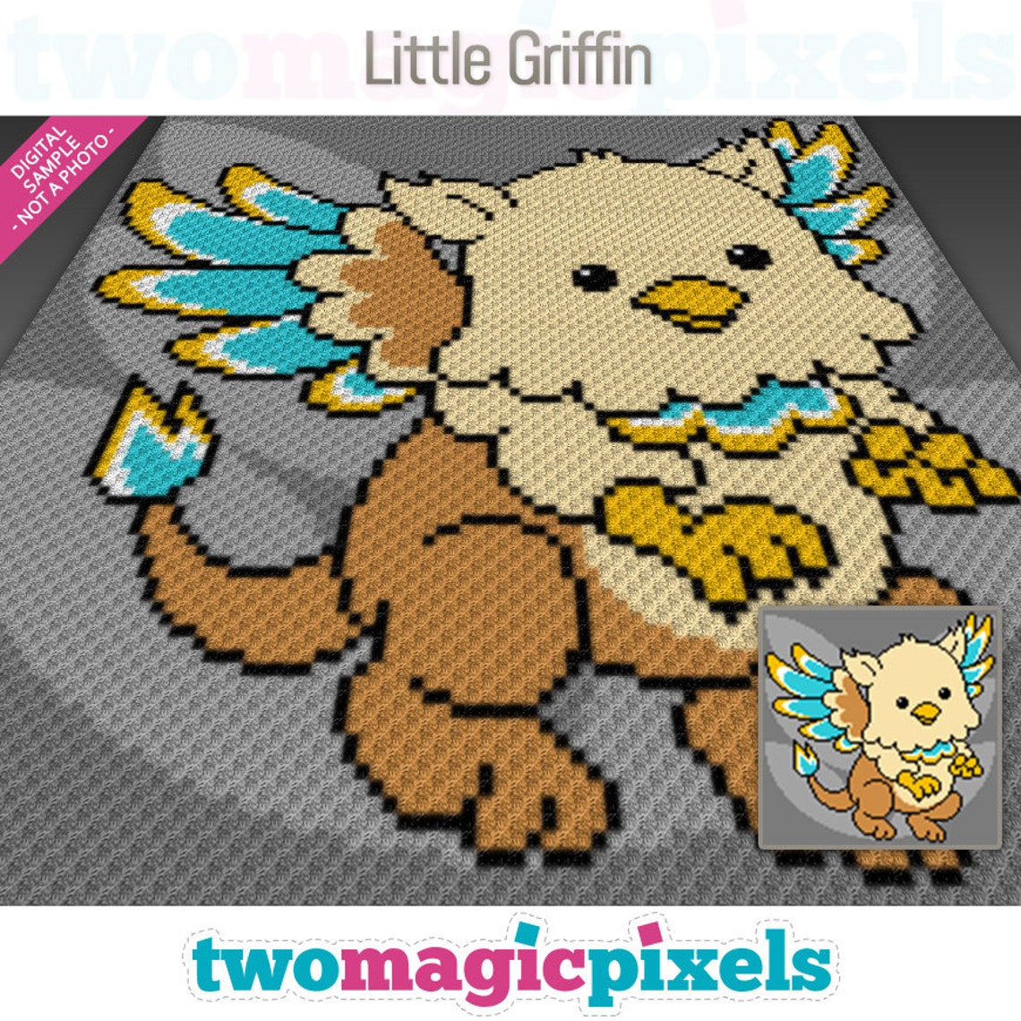 Little Griffin Crochet Graph (c2c, Mini C2c, Sc, Hdc, Dc, Tss), Cross ...