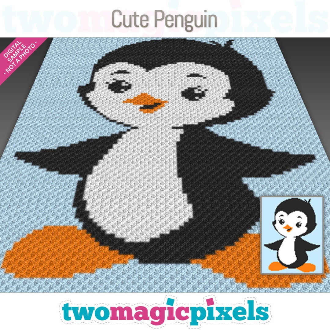 Cute Penguin Crochet Graph (c2c, Mini C2c, Sc, Hdc, Dc, Tss), Cross ...