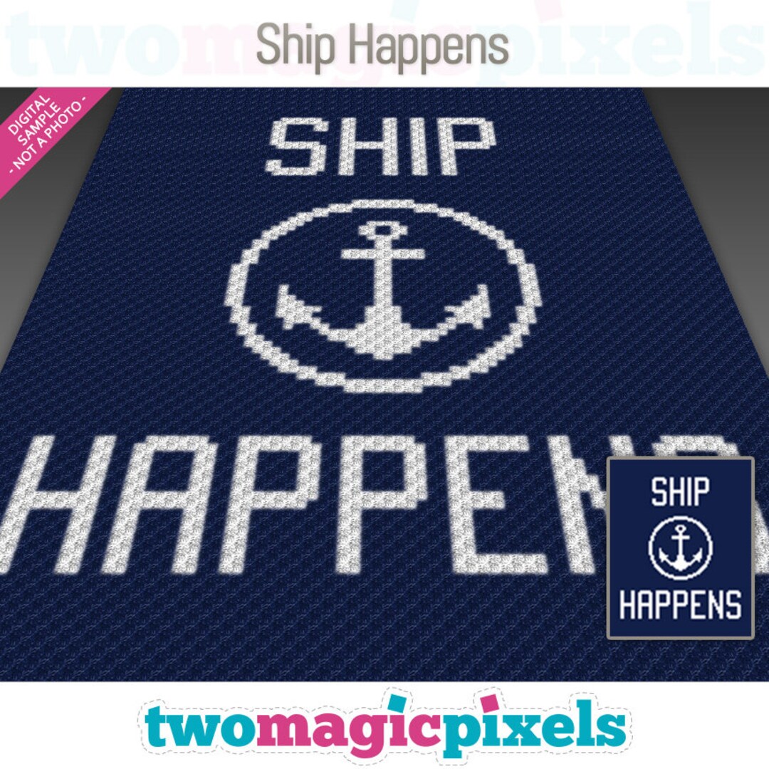 Ship Happens Crochet Graph Pattern, C2C Graphgan PDF, Nautical Humor ...
