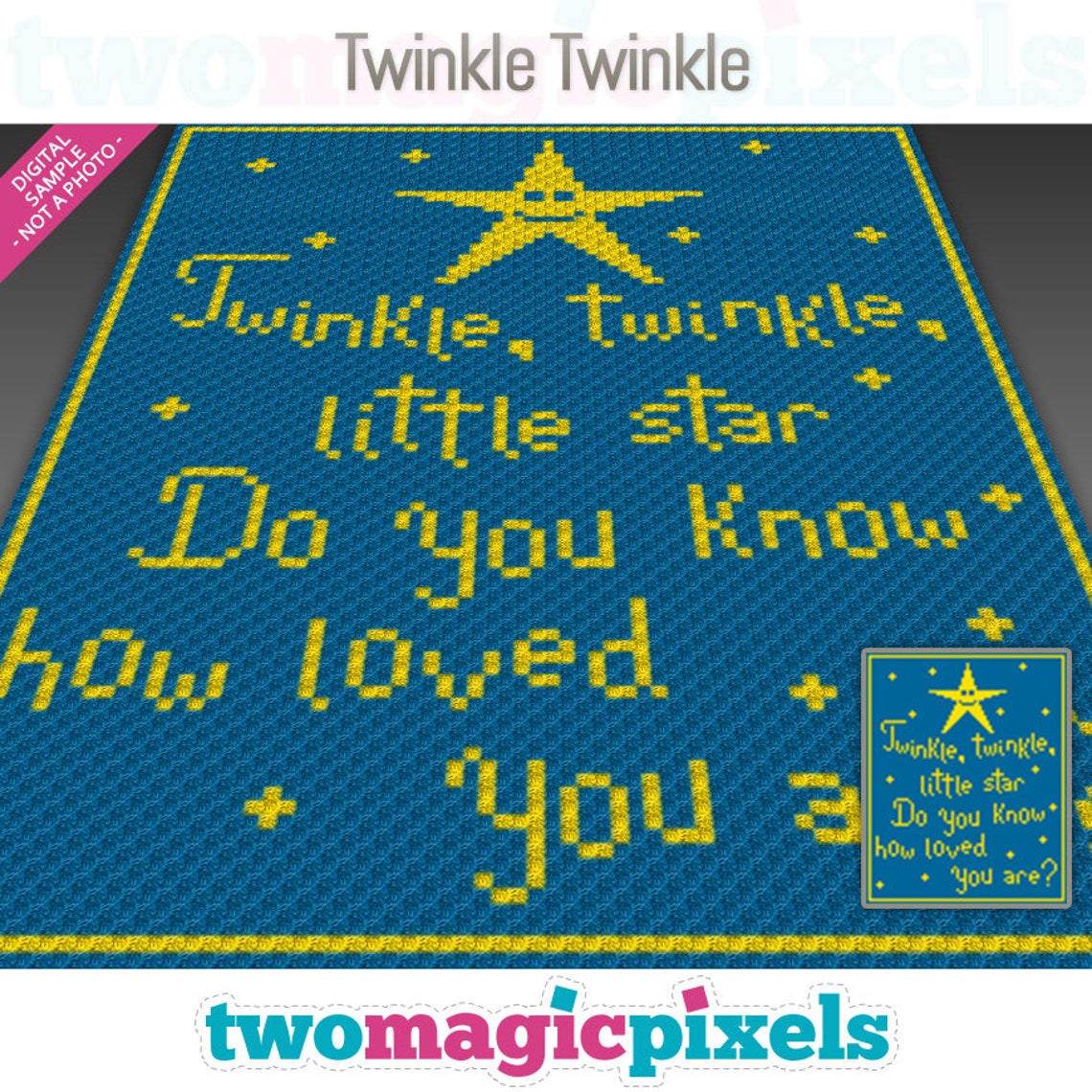 Twinkle Twinkle Crochet Graph Cross Stitch c2c Mini C2c - Etsy