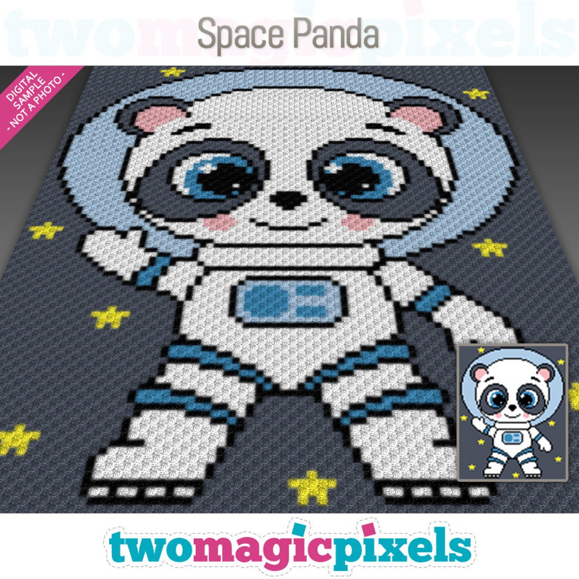Space Panda Graph for Crochet c2c/mini C2c Sc Hdc Dc - Etsy
