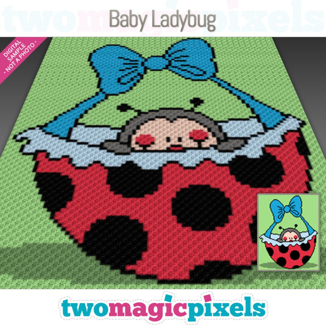 Baby Ladybug Crochet Graph (c2c, Mini C2c, Sc, Hdc, Dc, Tss), Cross ...