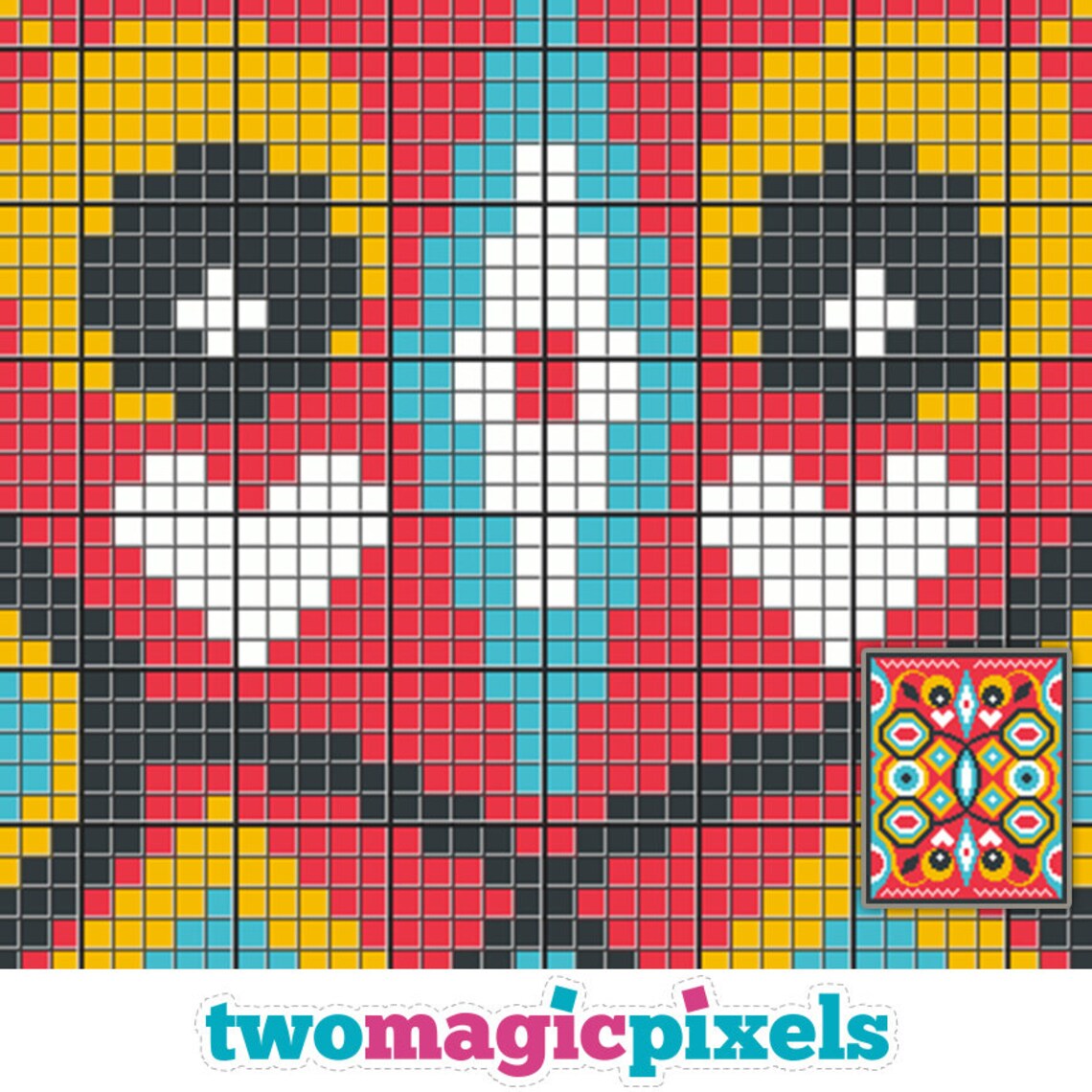 Abstract 001 Graph for Crochet c2c Mini C2c Sc Hdc Dc | Etsy