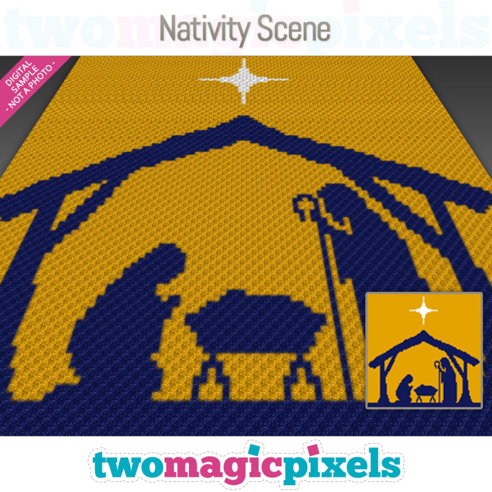 Nativity Scene Crochet Graph c2c Mini C2c Sc Hdc Dc - Etsy