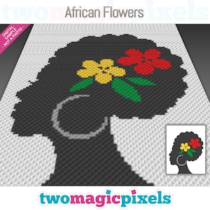 African Flowers Crochet Graph c2c Mini C2c Sc Hdc Dc - Etsy