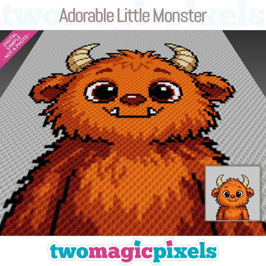 Little Monster Crochet Pattern, C2C Graphgan PDF, Cartoon Creature ...