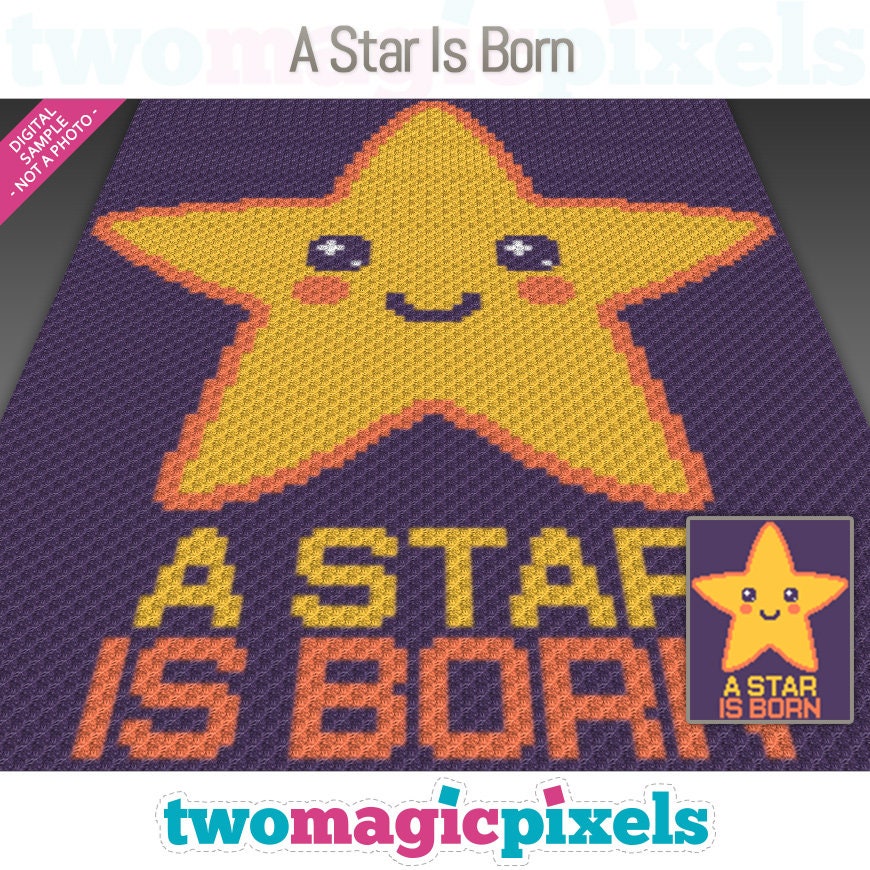 A Star is Born Crochet Graph (c2c, Mini C2c, Sc, Hdc, Dc, Tss), Cross ...