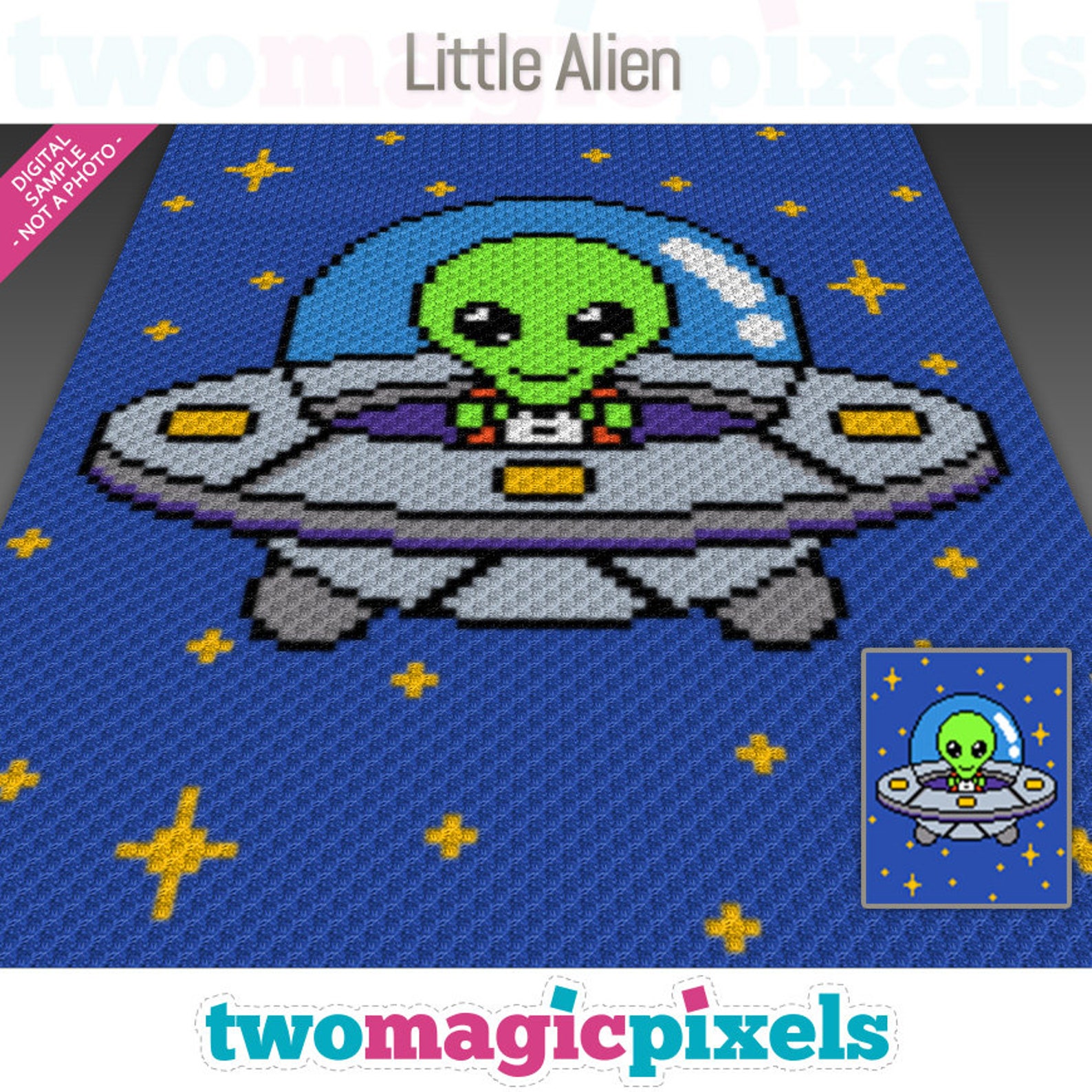 Little Alien Crochet Graph Pattern, C2C Graphgan PDF, Cute Sci-fi ...