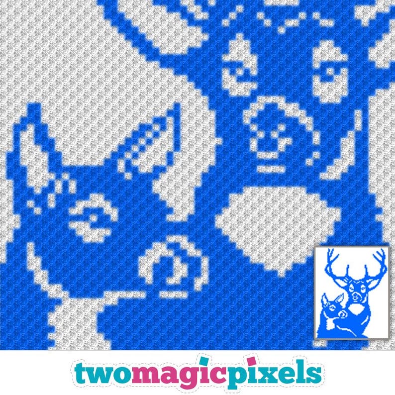 Buck and Doe Crochet Pattern, C2C Graphgan PDF, Woodland Deer Blanket ...