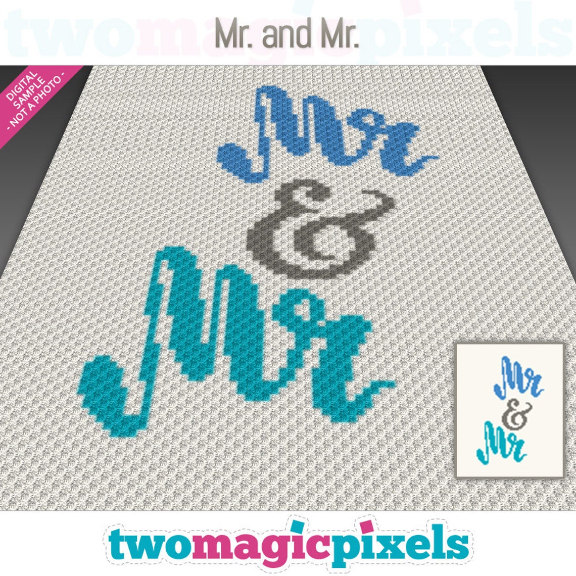 Mr. and Mr. Crochet Graph c2c Mini C2c Sc Hdc Dc Tss | Etsy