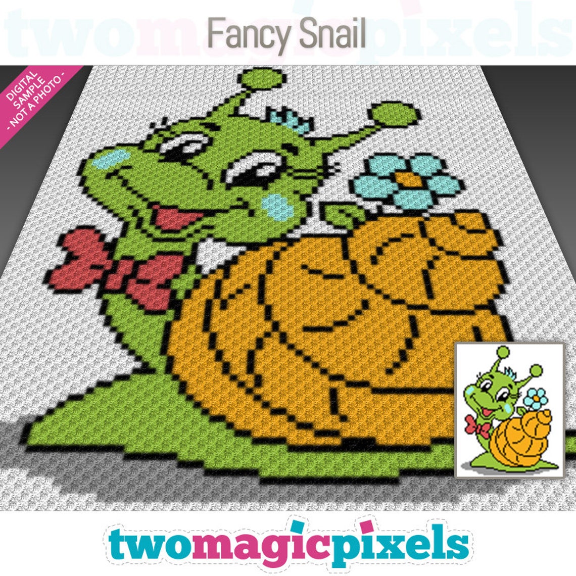 Fancy Snail Pattern, Corner to Corner Blanket, Garden Theme C2C ...