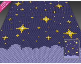 Abstract Sun Shapes Graph for Crochet c2c, Mini C2c, Sc, Hdc, Dc, Tss ...