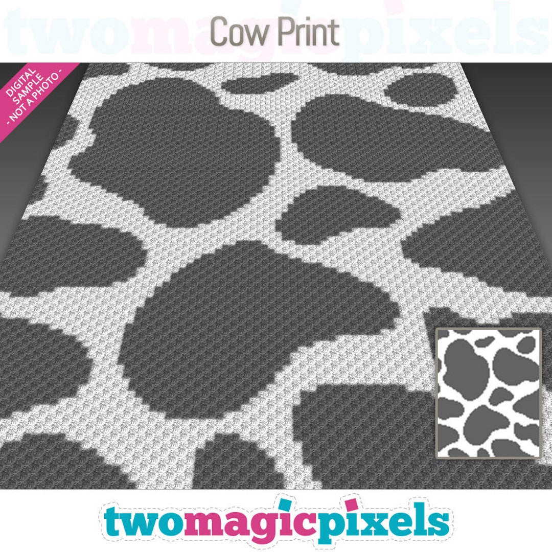 Happy Cow Crochet Graph (c2c, Mini C2c, Sc, Hdc, Dc, Tss), Cross Stitch ...