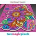 Rainbow Flowers Graph for Crochet c2c Mini C2c Sc Hdc Dc - Etsy