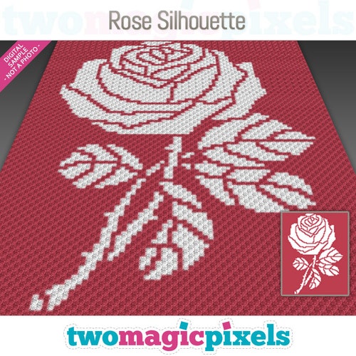 Rose Swirls Crochet Graph c2c Mini C2c Sc Hdc Dc Tss - Etsy