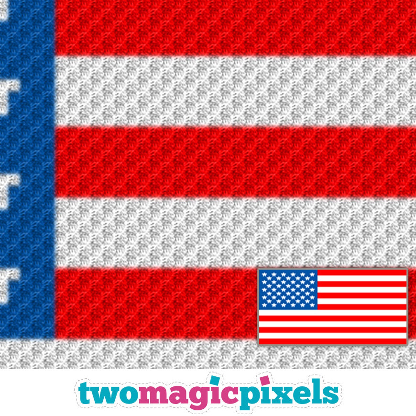 The American Flag Pattern, Corner to Corner Blanket, USA Crochet ...