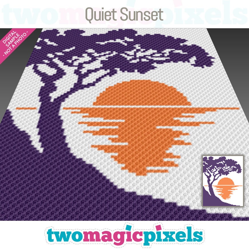 Quiet Sunset Crochet Pattern, C2C Graphgan PDF, Calm Sky Blanket Chart ...
