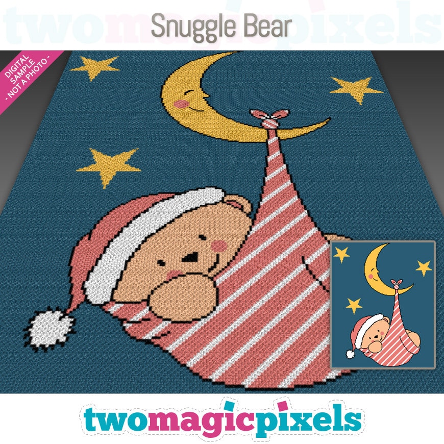 Snuggle Bear Graph for Crochet c2c/mini C2c, Sc/ Hdc/dc/tss, Cross ...