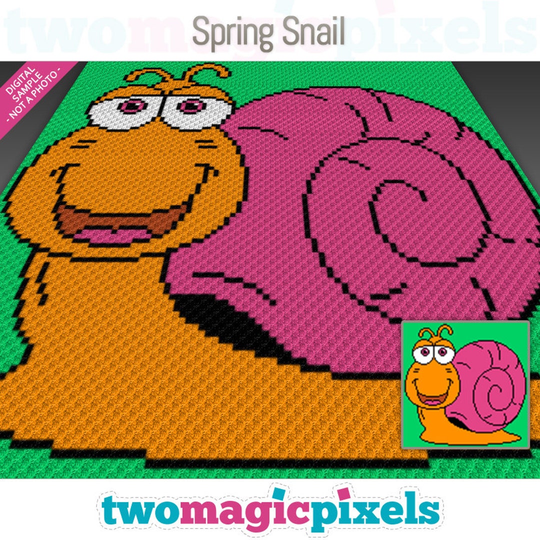 Spring Snail Pattern, Corner to Corner Blanket, Crochet Graphgan PDF ...