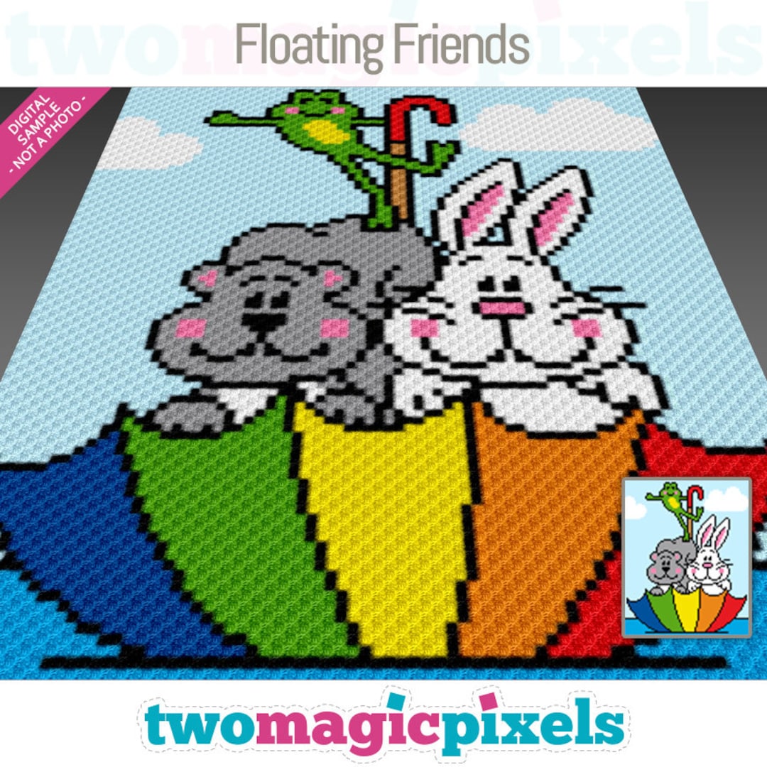 Floating Friends Crochet Graph (c2c, Mini C2c, Sc, Hdc, Dc, Tss), Cross ...