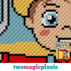 Young Farmer Crochet Graph (c2c, Mini C2c, Sc, Hdc, Dc, Tss), Cross ...