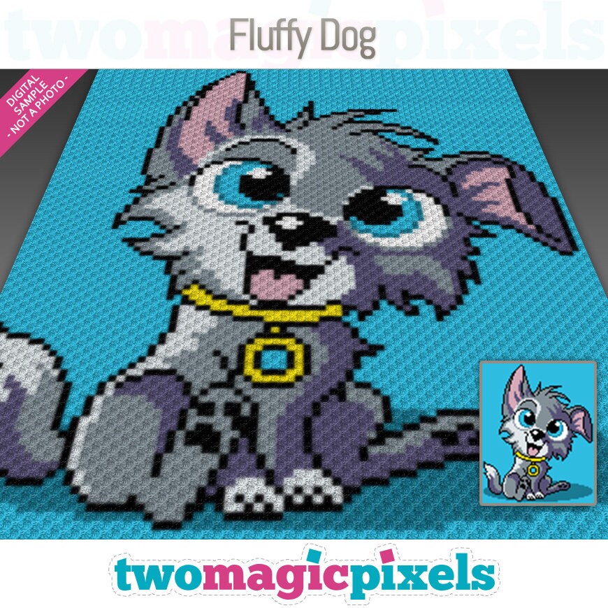 Fluffydog Crochet Graph c2c Mini C2c Sc Hdc Dc Tss - Etsy