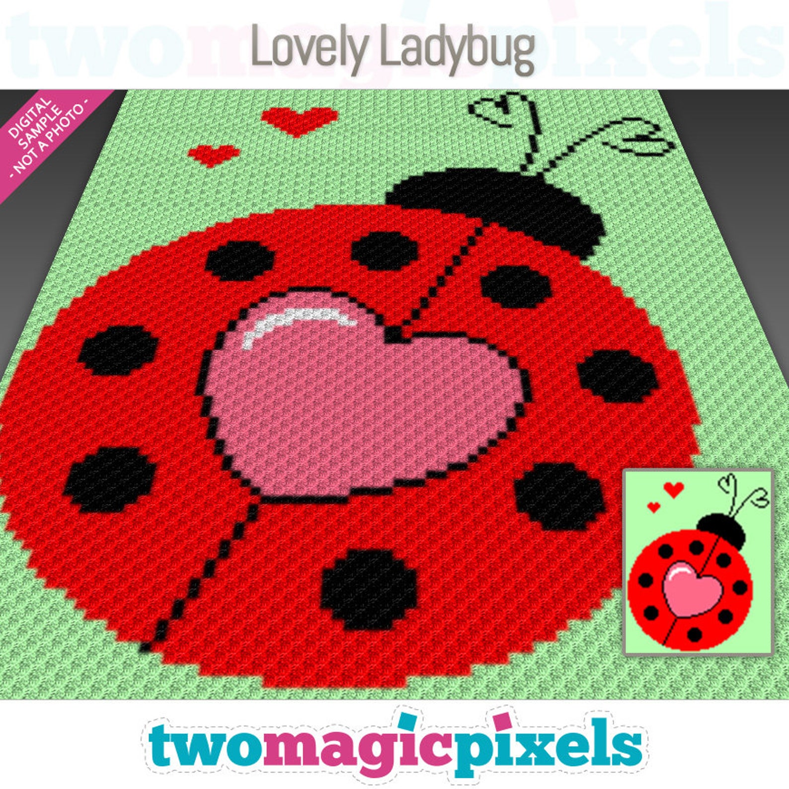 Lovely Ladybug Graph for Crochet (c2c, Mini C2c, Sc, Hdc, Dc, Tss ...