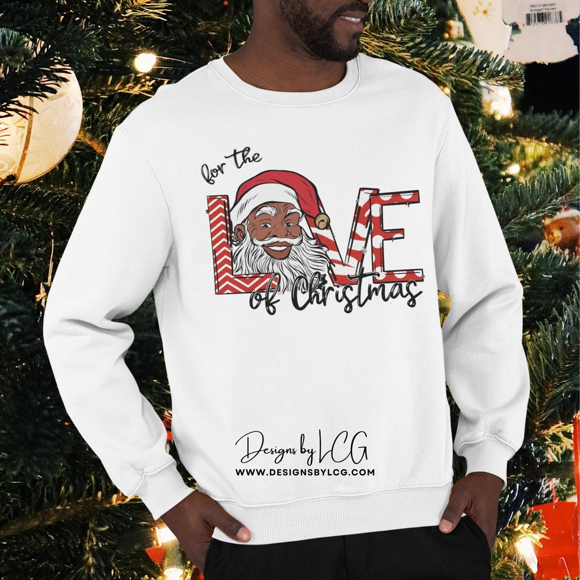 African American Santa Sweatshirt Black Santa Sweatshirt - Etsy