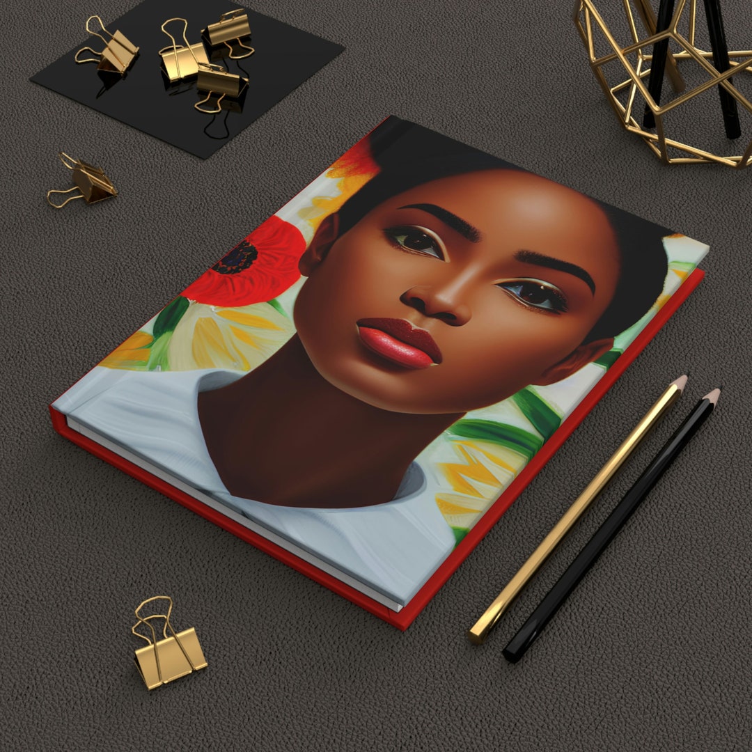 Spring Blooms Black Woman Notebook | Springtime Notebook | African ...