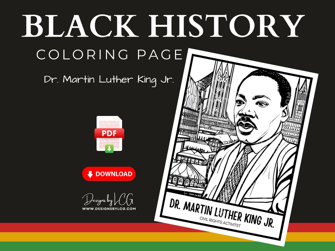 Black History Month Activities for Kids Martin Luther King Coloring ...