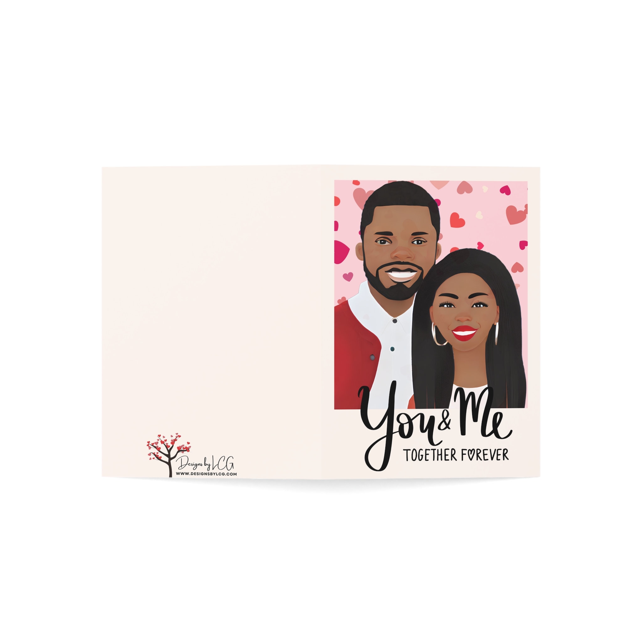 African American Anniversary Card, Afrocentric Couple's Greeting Card ...