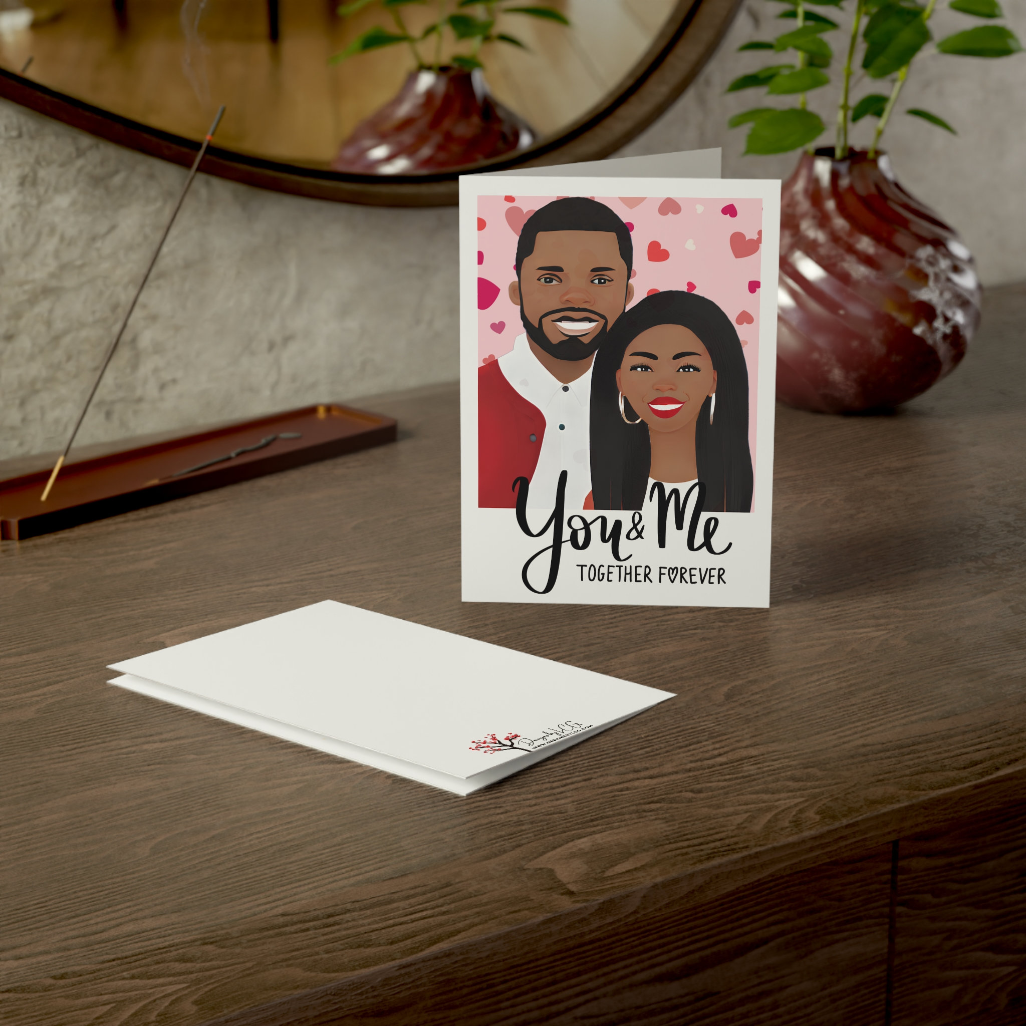 African American Anniversary Card, Afrocentric Couple's Greeting Card ...