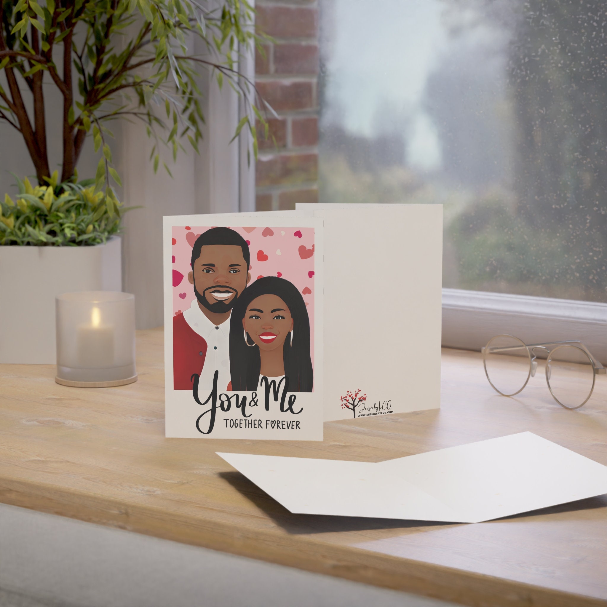 African American Anniversary Card, Afrocentric Couple's Greeting Card ...