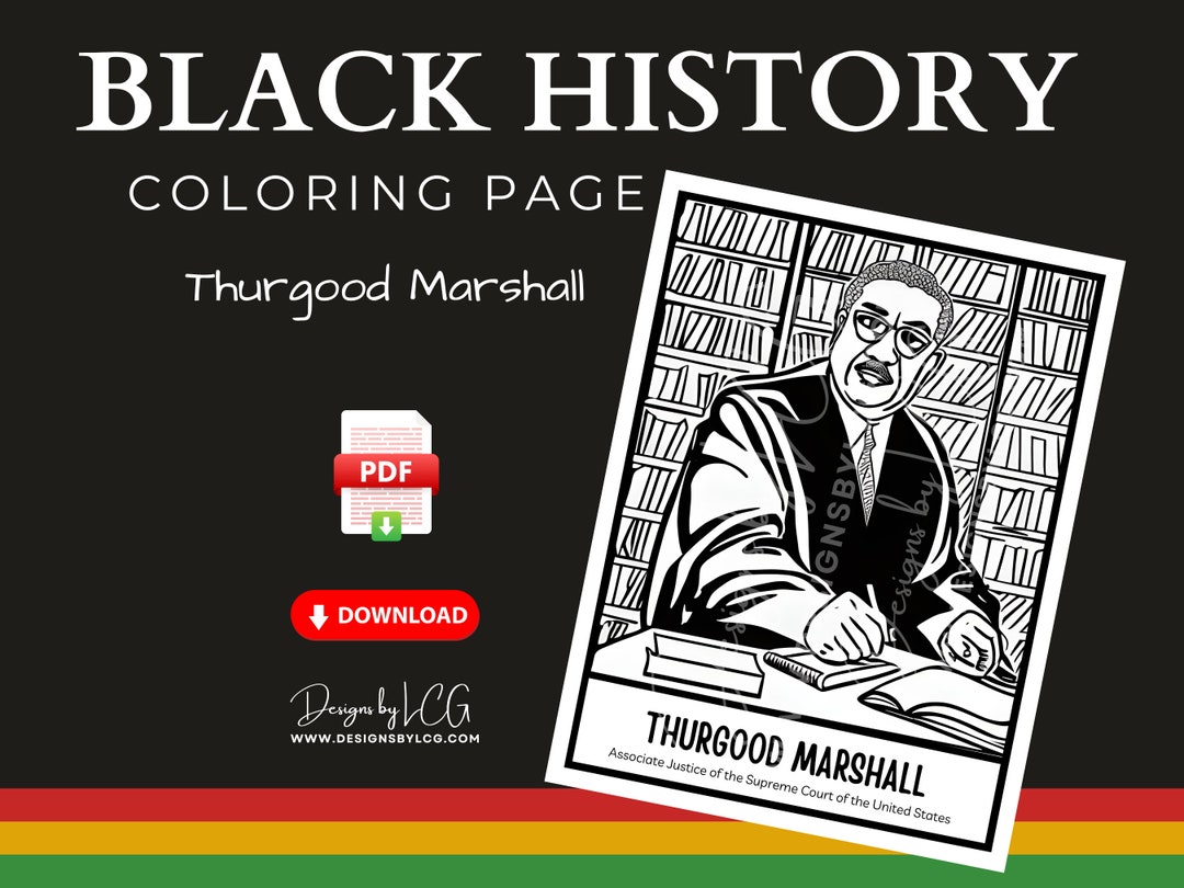 Black History Month Activities for Kids Justice Thurgood Marshall ...
