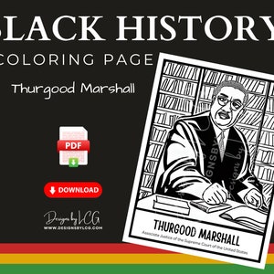 Black History Month Activities for Kids Justice Thurgood Marshall ...