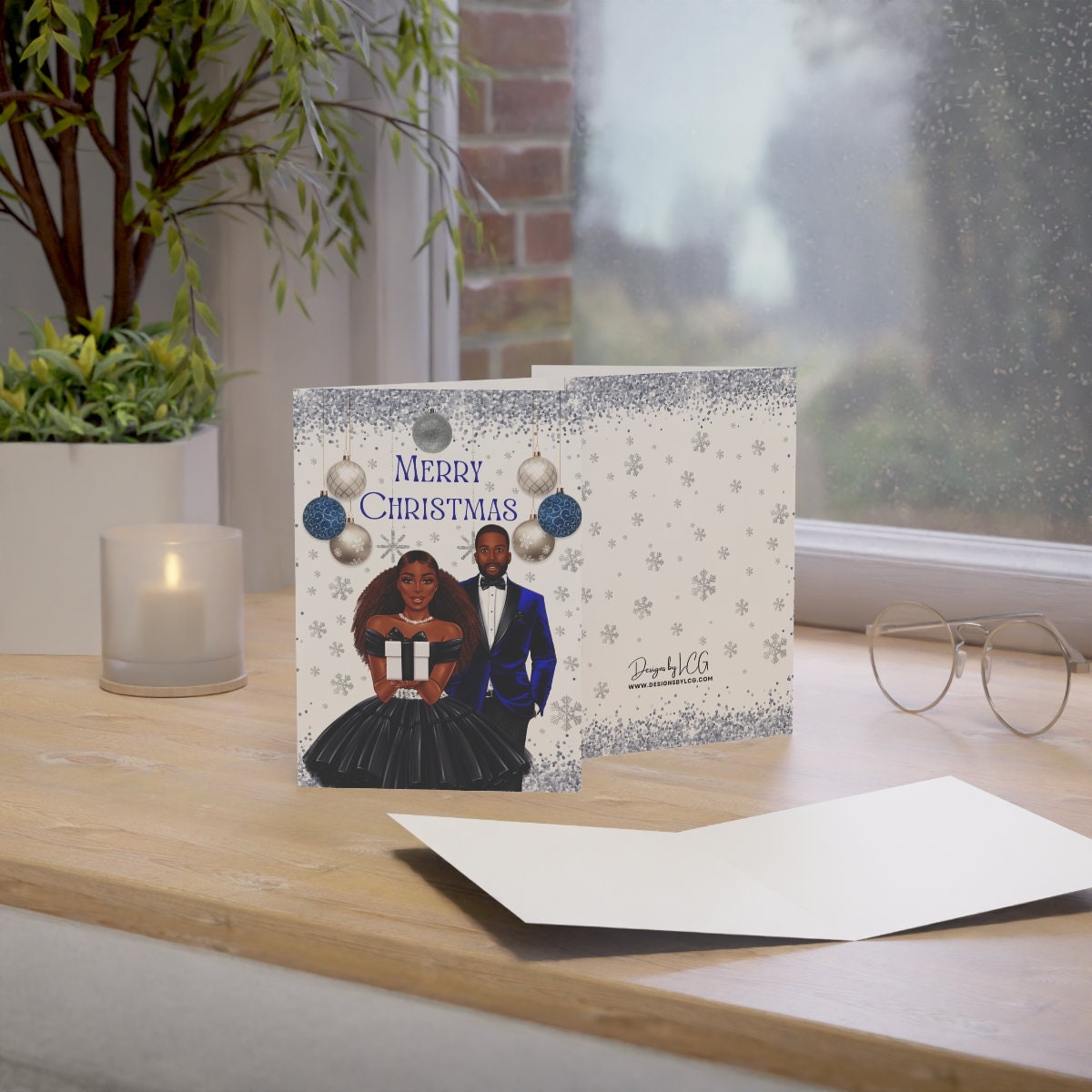 African American Christmas Card, Black Christmas Cards, Afro Greeting ...