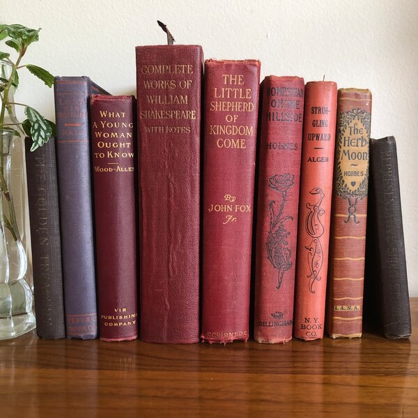 Vintage Book Stack - Etsy