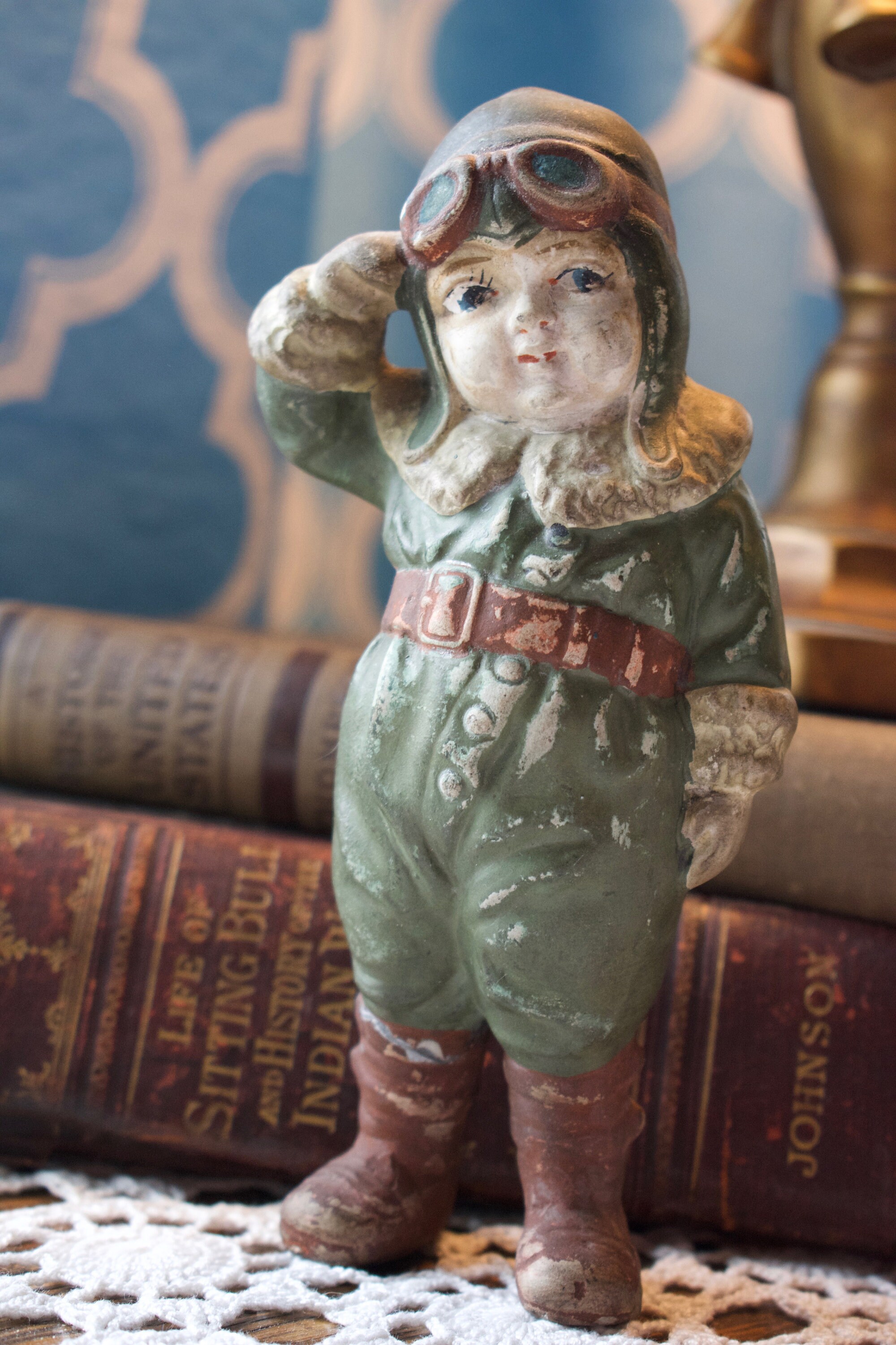 Aviator Doll WW1 Figurine Made in Japan Porcelain Pilot Figurine - Etsy