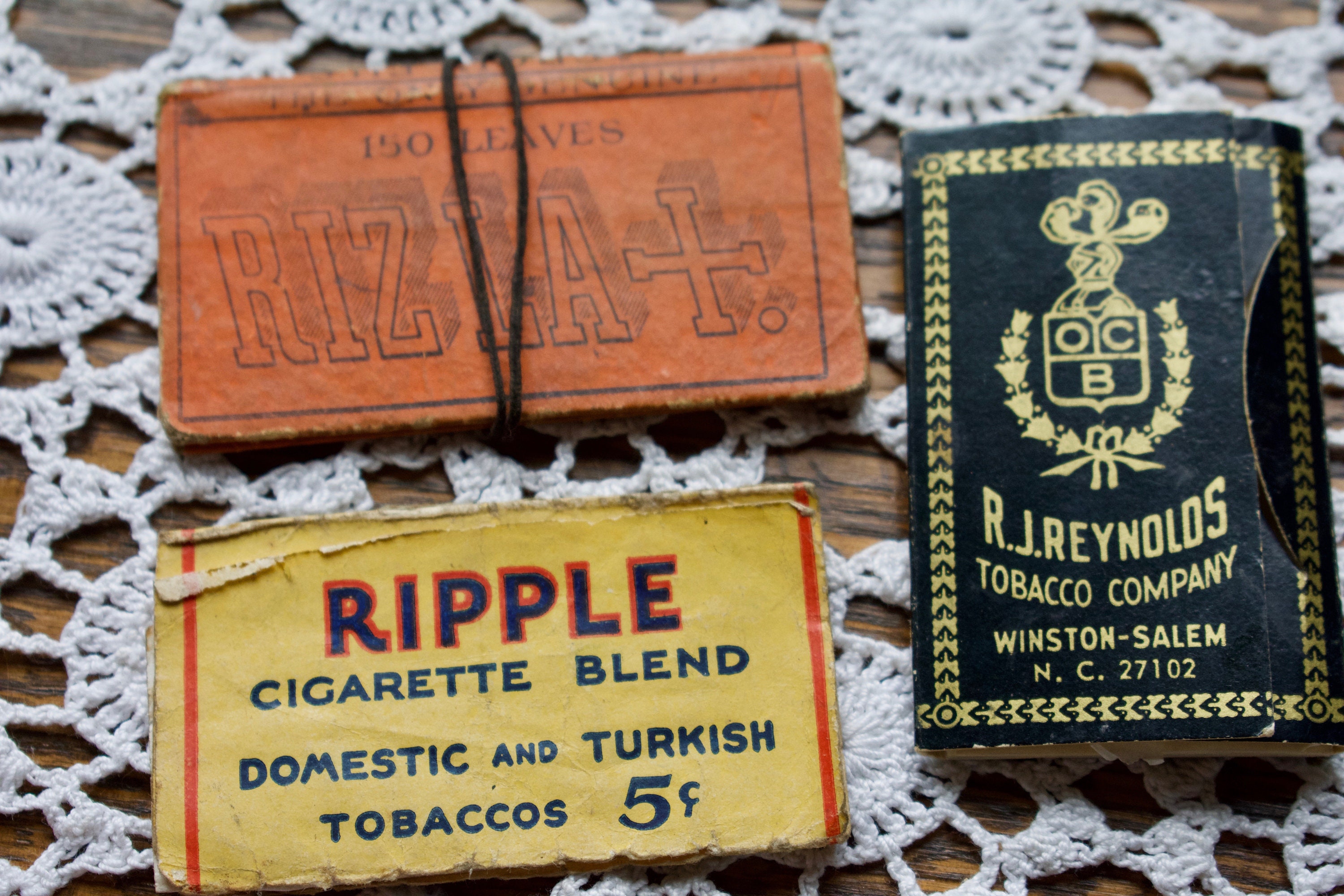 Vintage Lot Cigarette Papers RJ Reynolds Ripple Rizla Antique | Etsy
