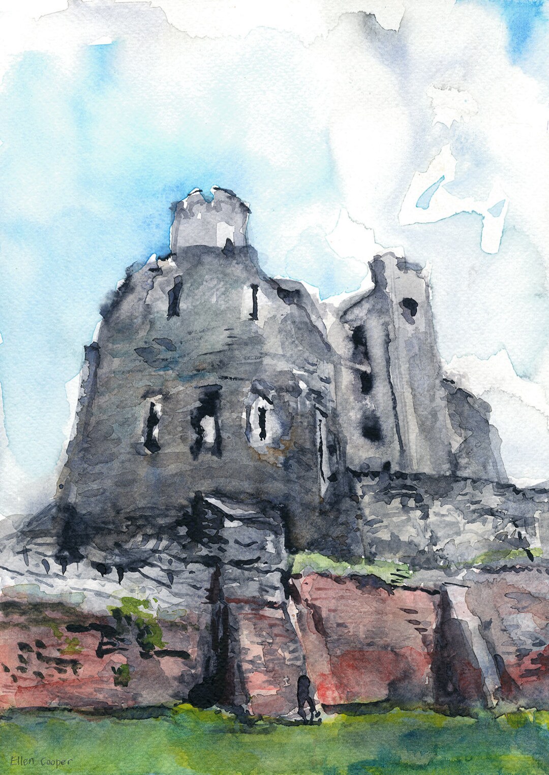 Rochester Castle Kent/watercolour Castle Print/ Rochester - Etsy