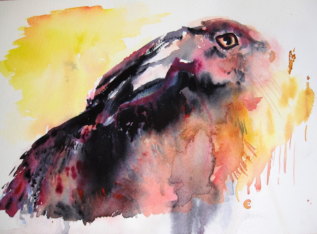 Hare/magical Hare/hare-abstract Style/colourful Hare/hare Original ...