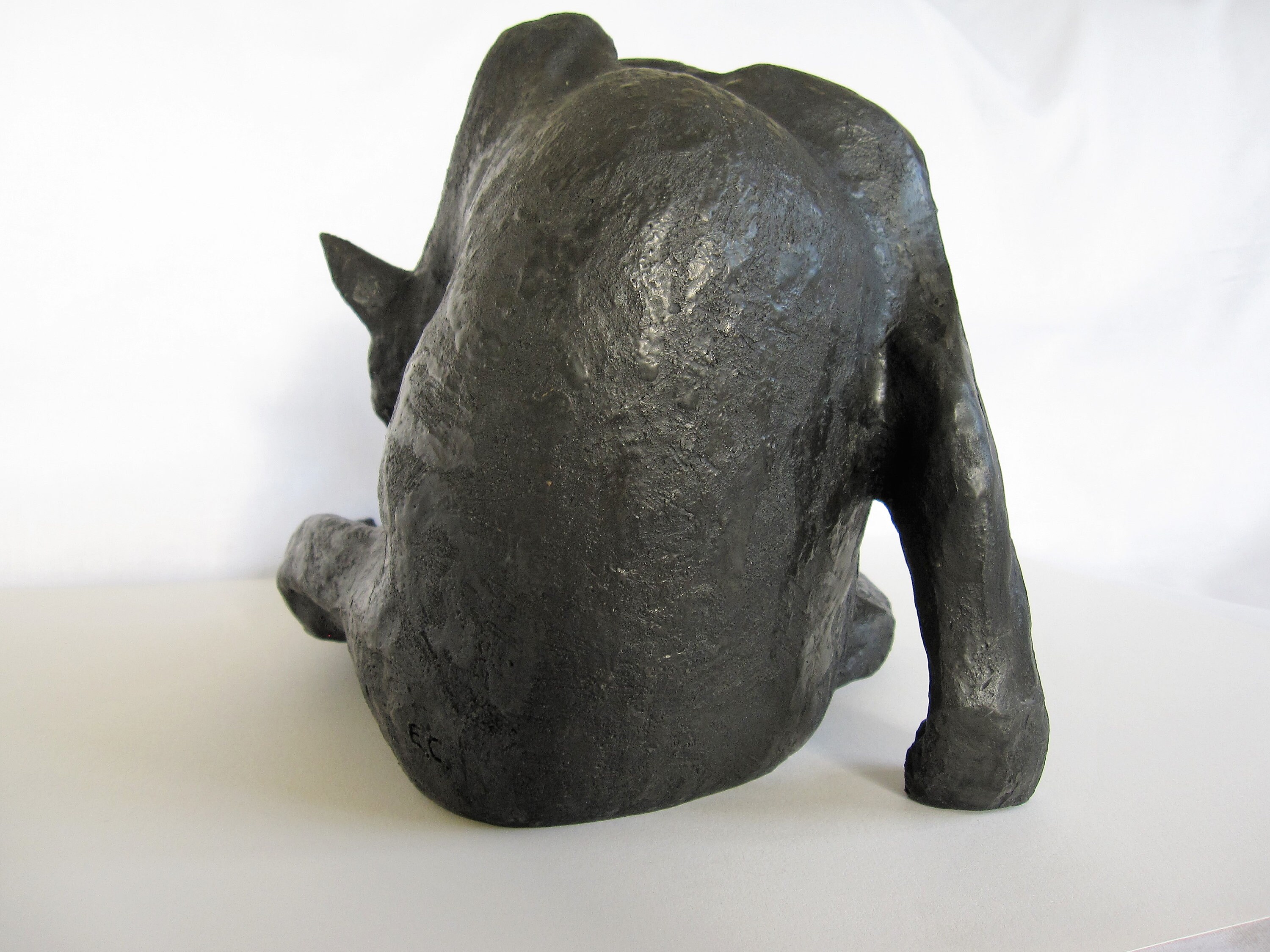 Cat Sculpture/cat Grooming/ Slate Resin Cat Sculpture/cat Garden ...