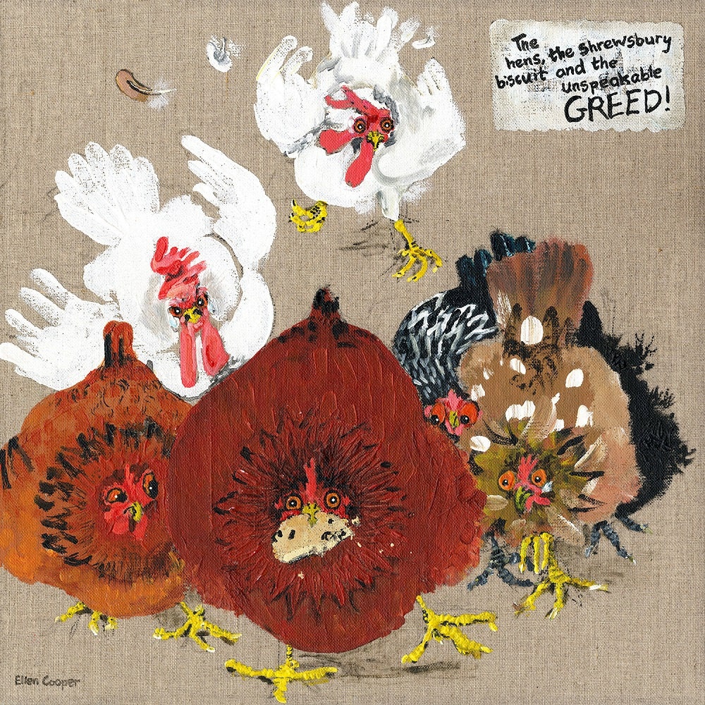 Unspeakable Greed/comic Hen Print/hungry Hens | Etsy