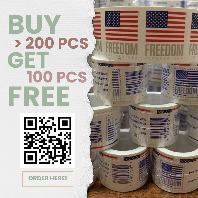 100 New US Flags Stamps Unused US Forever First Class Flowers Wedding ...